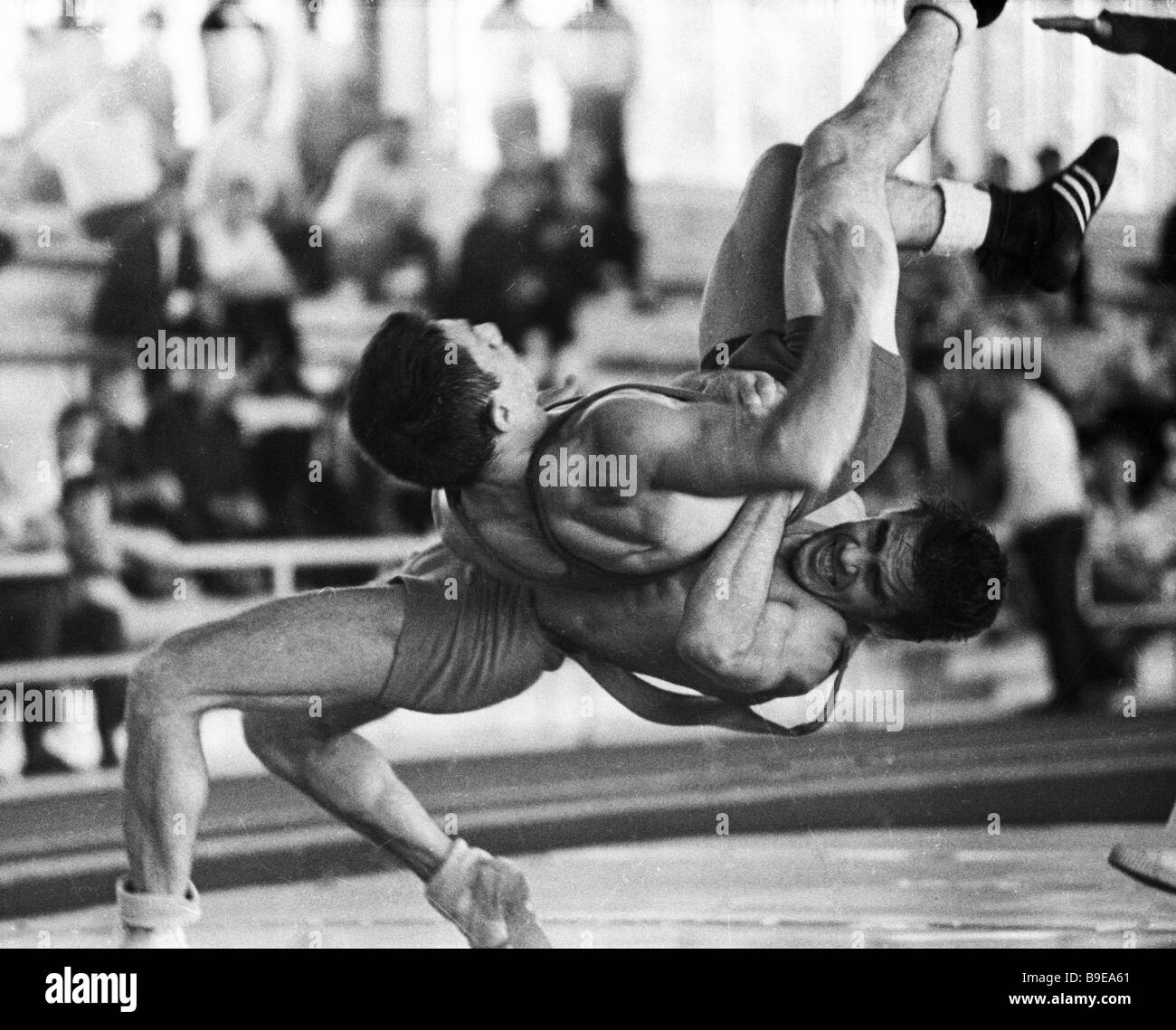 Wrestlers during a fight Stock Photo - Alamy