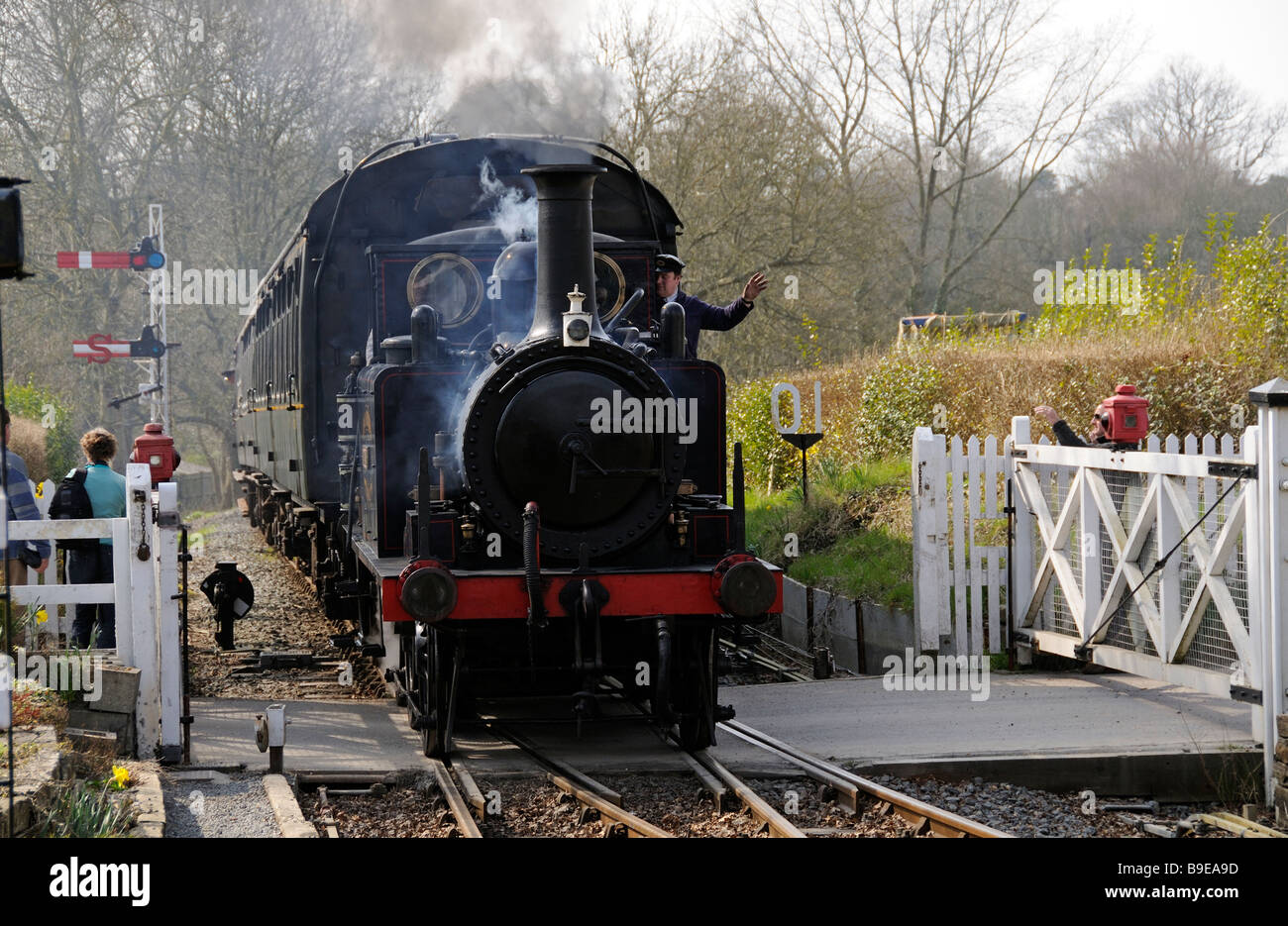 Kent East Sussex Railway a steam tank locomotive named Bodiam arriving ...
