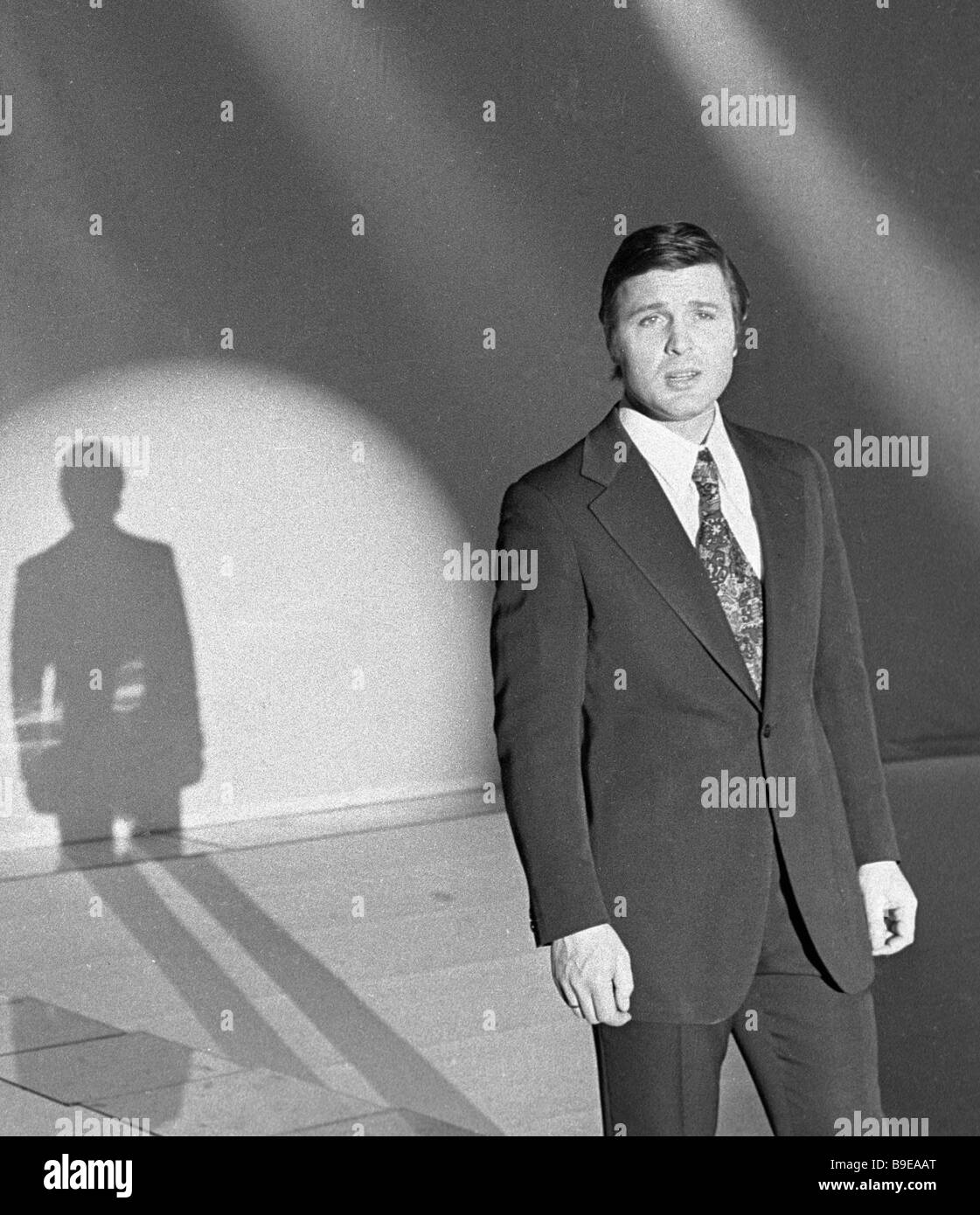 Singer Lev Leshchenko recording a new show Stock Photo - Alamy