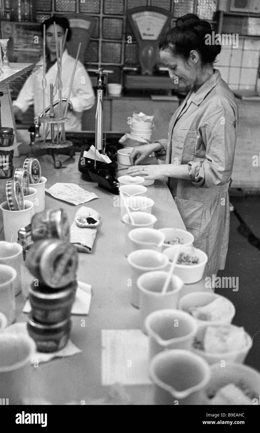 A testing laboratory on development new products Moscow fish plant ...