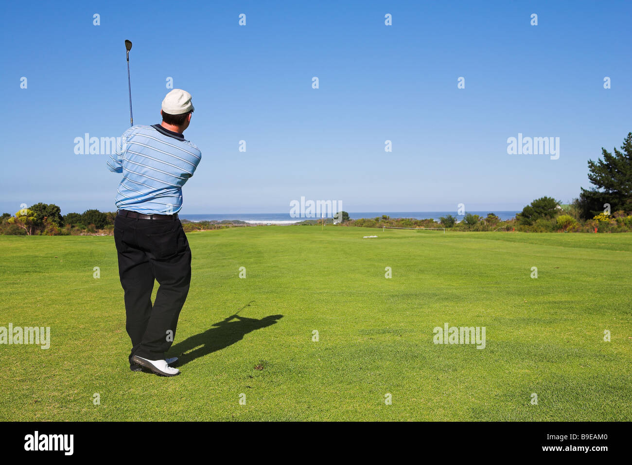 Man playing golf Stock Photo - Alamy
