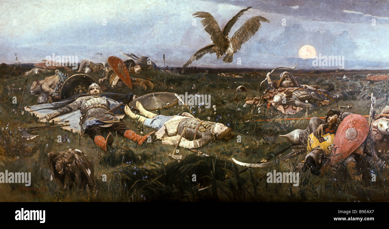 Viktor Vasnetsov After Prince Igor s Battle with the Polovtsy Oil on canvas 1880 State Tretyakov ...