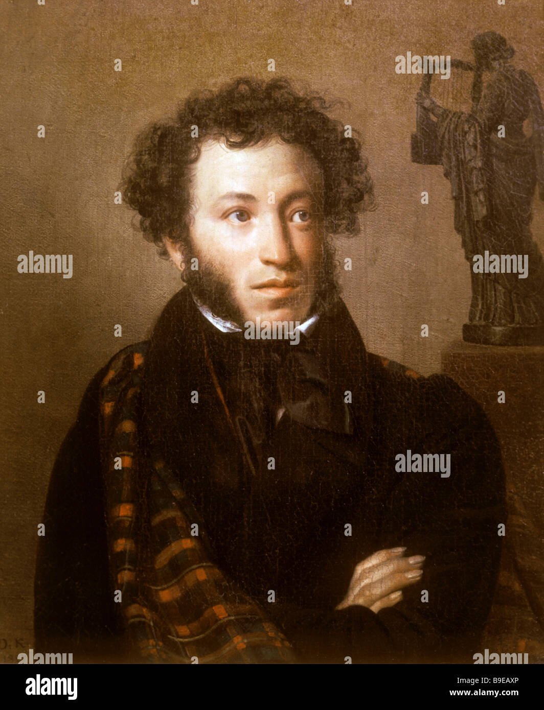 Portrait of Alexander Pushkin by Kiprensky Stock Photo - Alamy