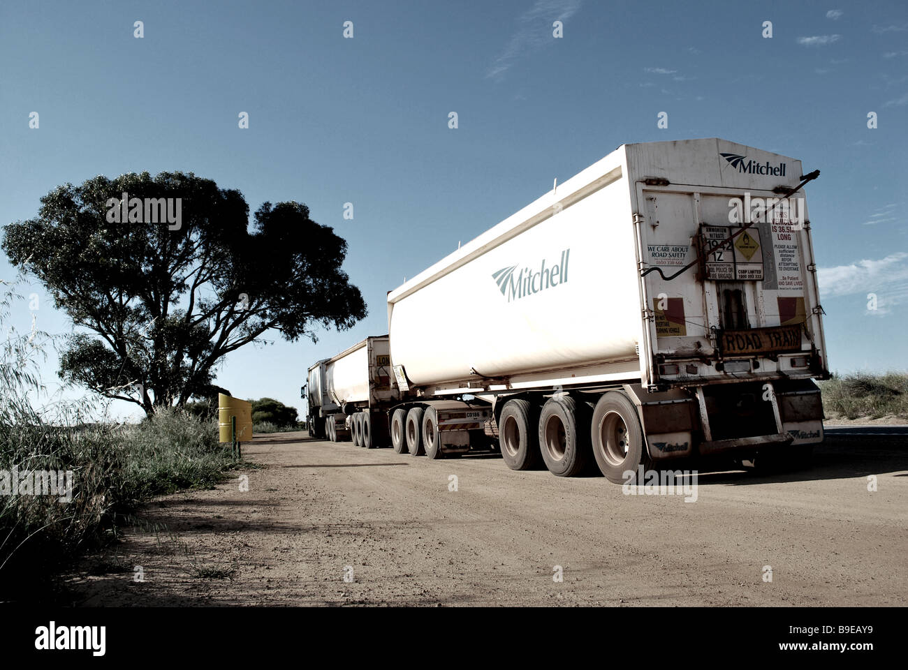 Long australian road train hi-res stock photography and images - Alamy