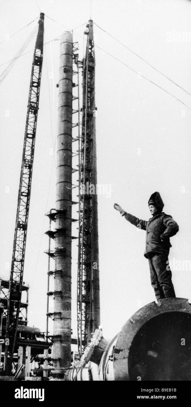 Perm oil refinery under construction Stock Photo - Alamy