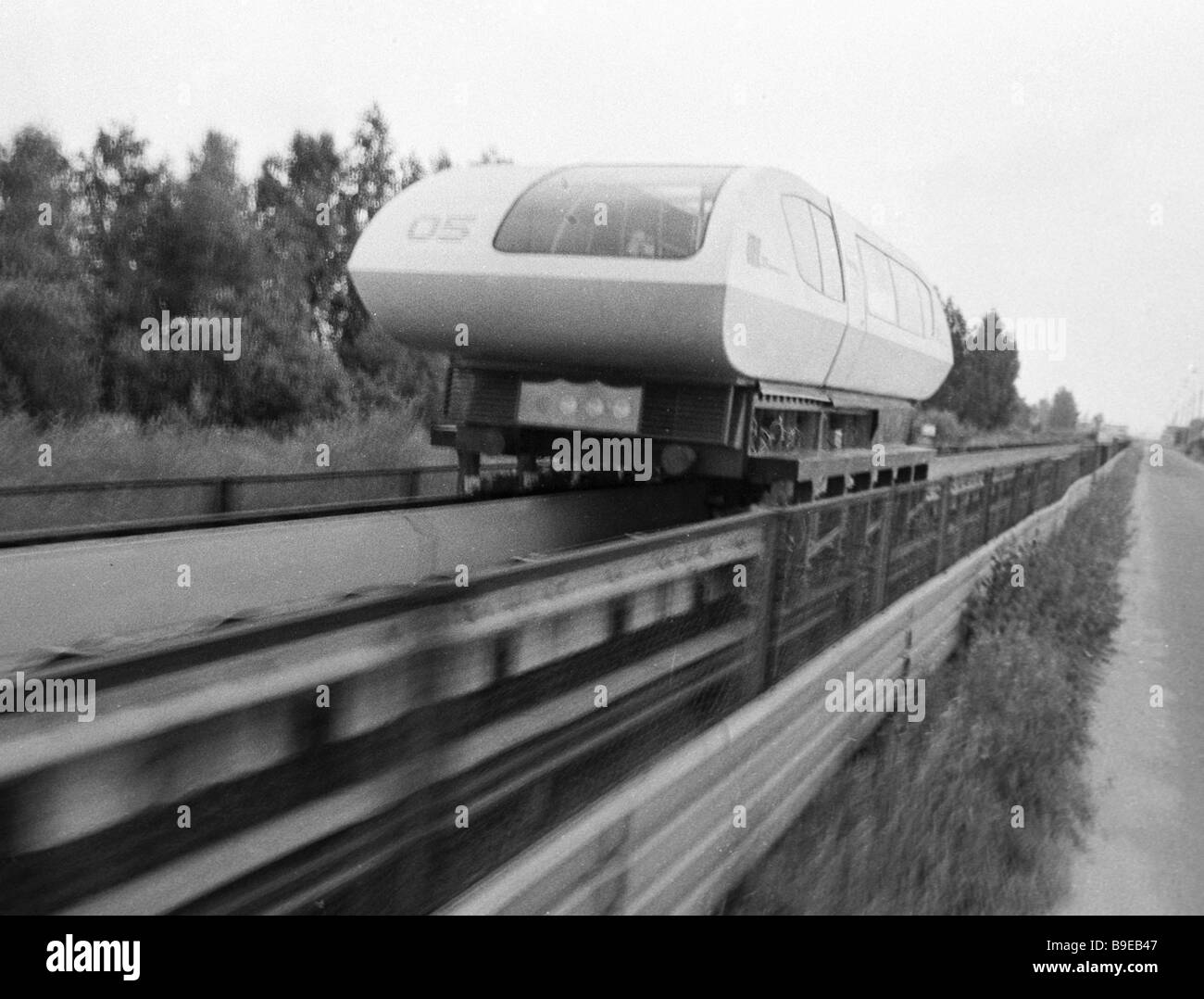 Checking a Maglev Magnetic Levitation railcar which was developed by ...