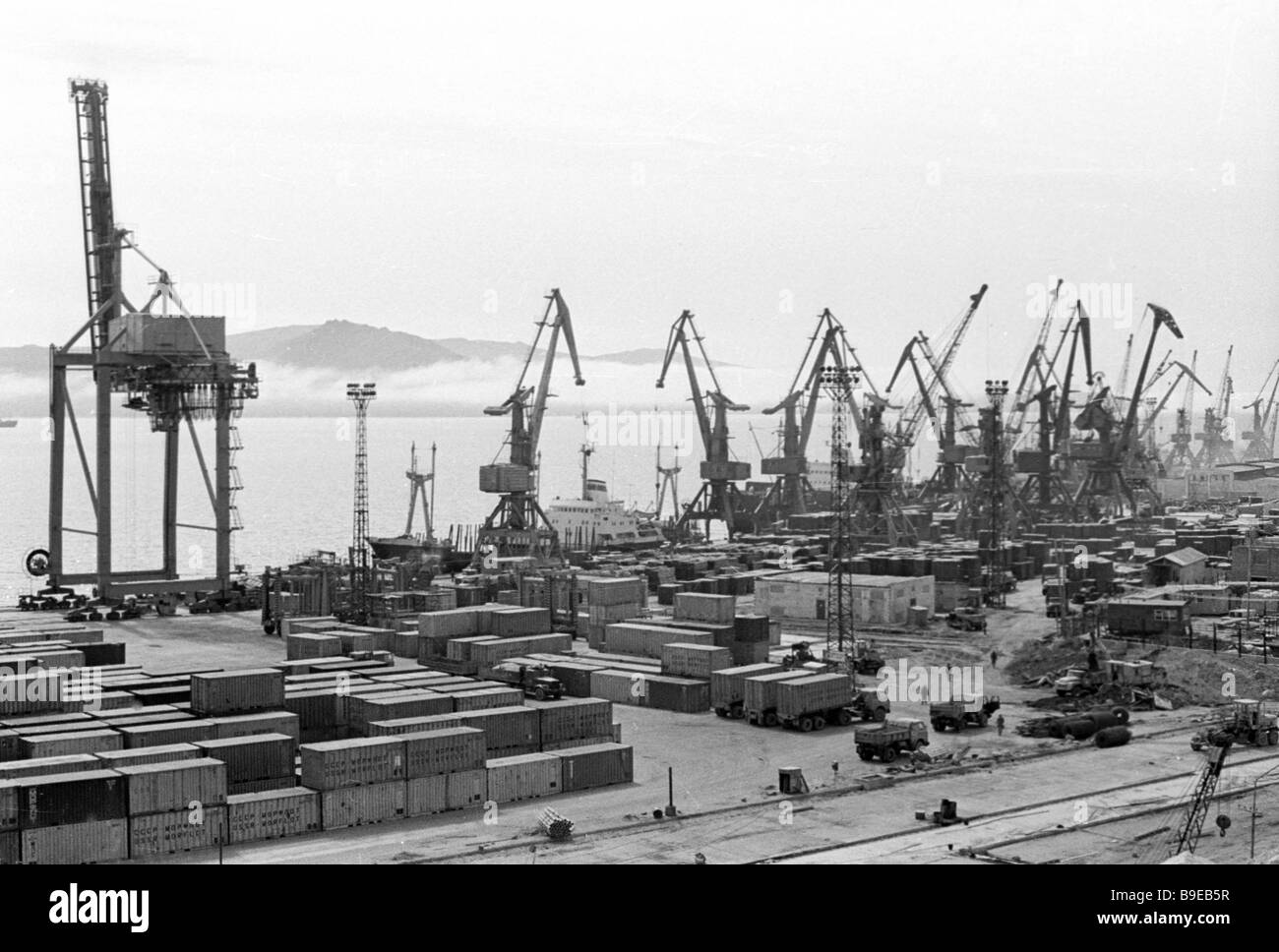 Port of Magadan Stock Photo - Alamy