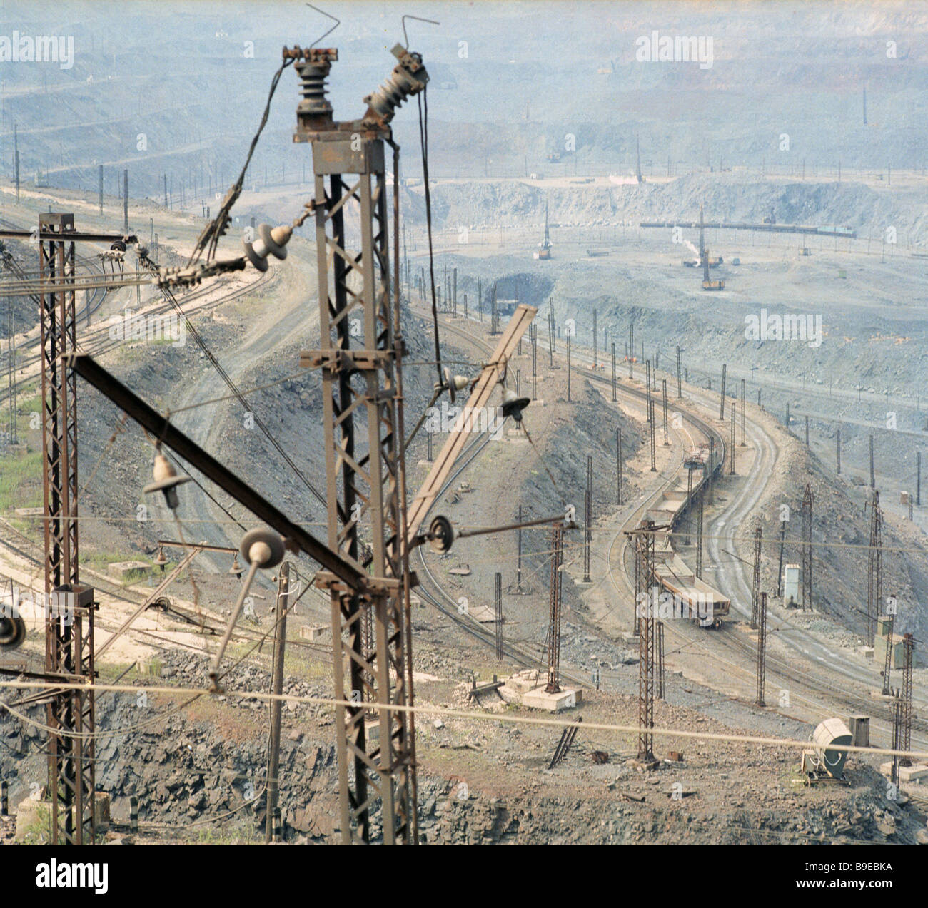 Iron ore open pit mine of Yuzhny ore processing factory Stock Photo - Alamy