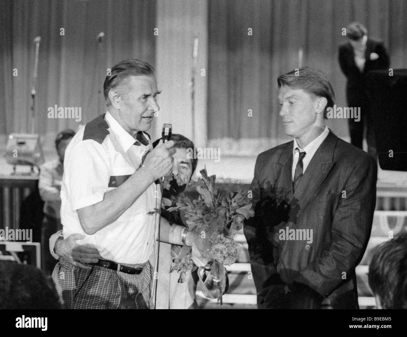 Best European soccer players Lev Yashin left and Oleg Blokhin winners ...
