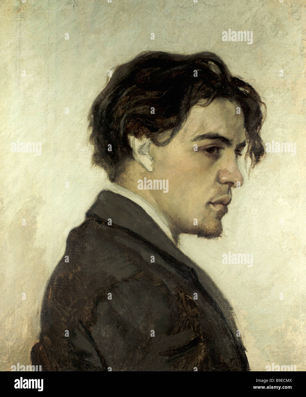 A reproduction of the portrait of the writer Anton Chekhov done by his ...