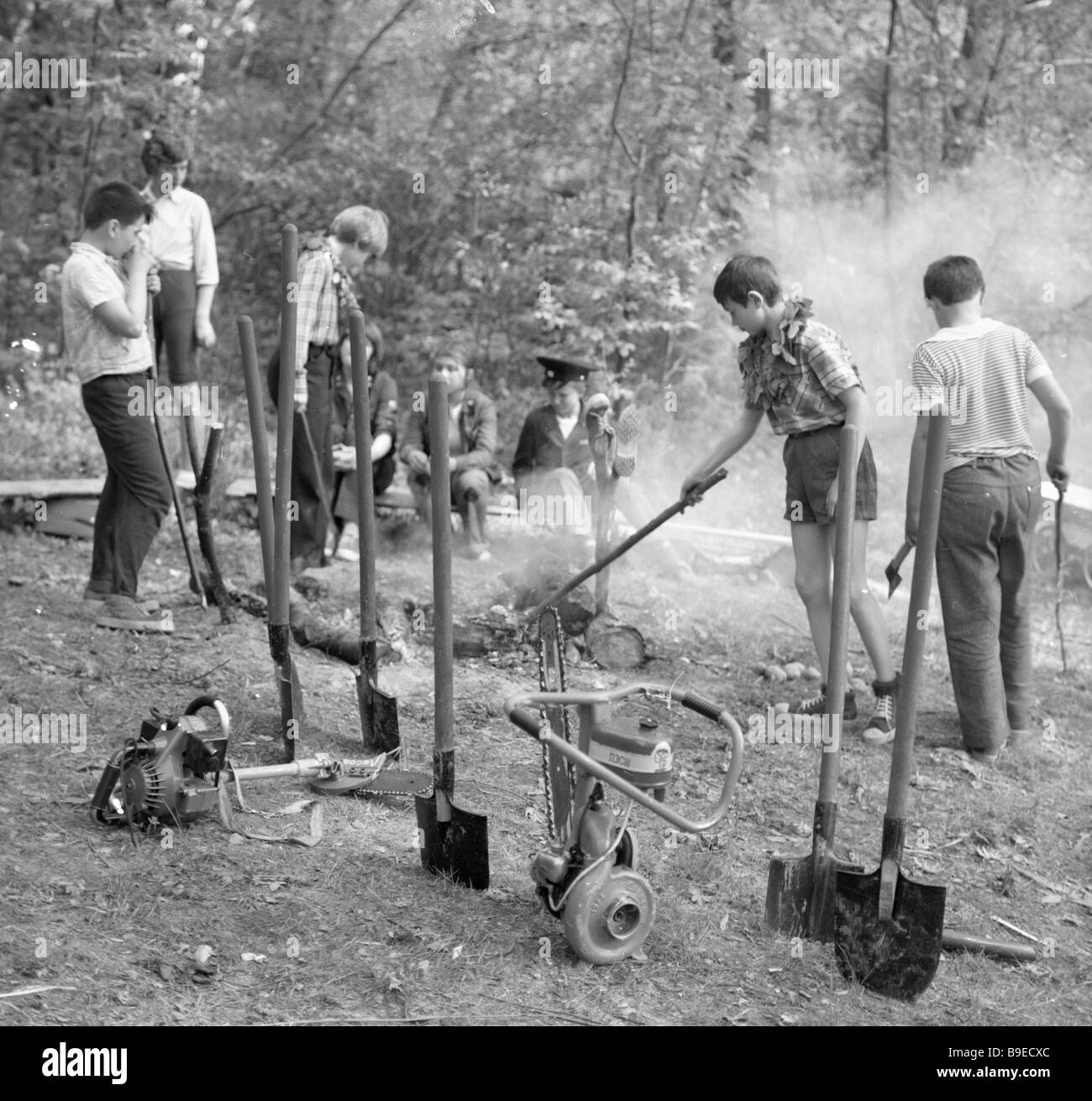 Members of the Little Forester children s forestry making a staging ...