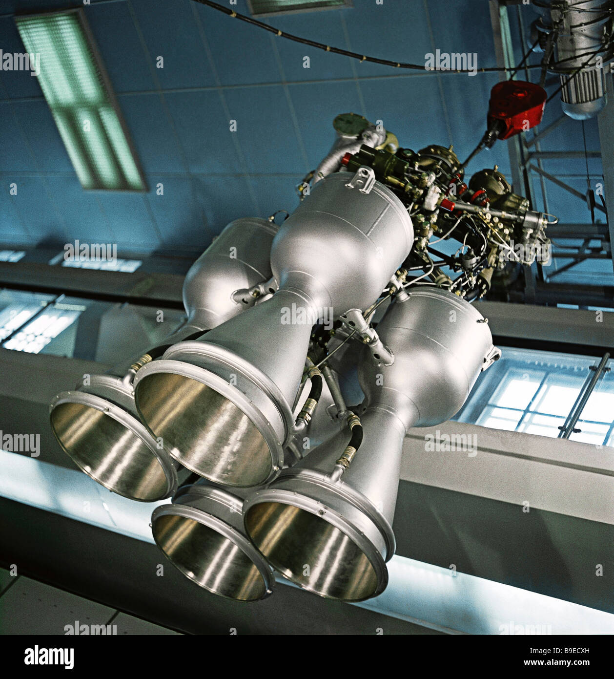 The RD 214 liquid engine of the launch vehicle of the first earth ...