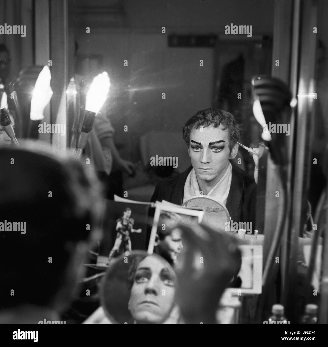 The RSFSR People s Artist Maris Liepa in the makeup room before ...