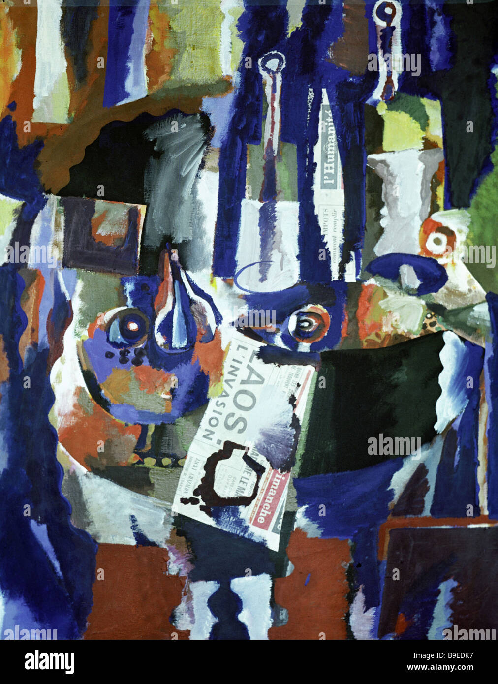 Reproduction of the Still Life painting by Elibekyan of Armenia Stock ...