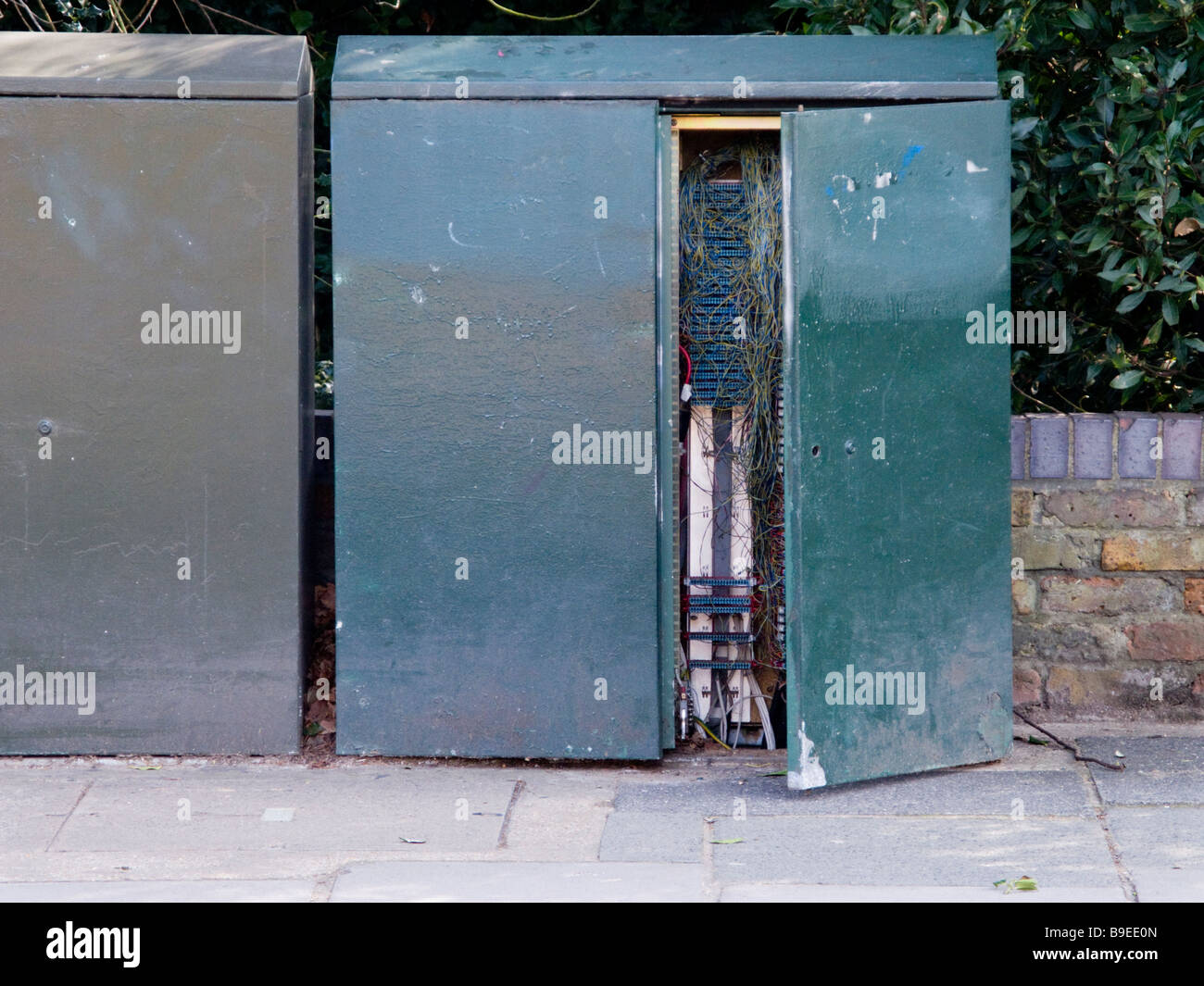 Virgin Media cable TV / broadband connection junction box in the Stock ...