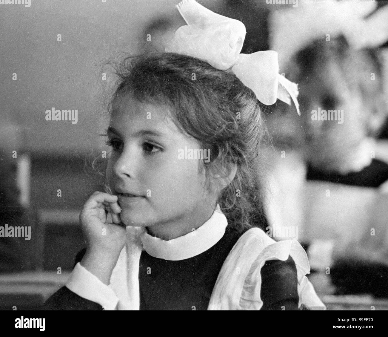 A first form schoolgirl Stock Photo - Alamy