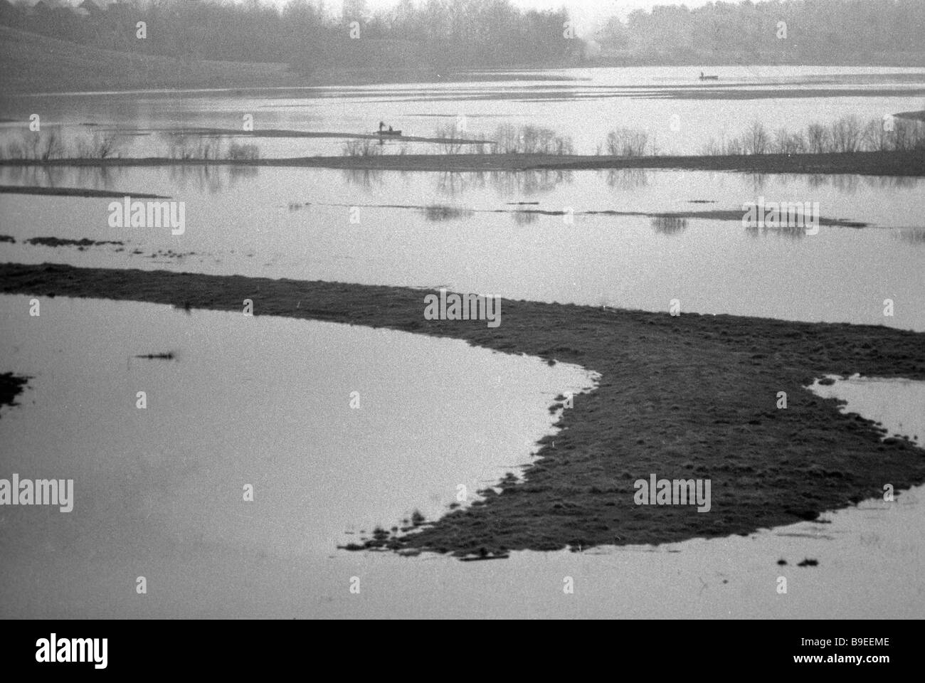 A flood in spring Stock Photo - Alamy