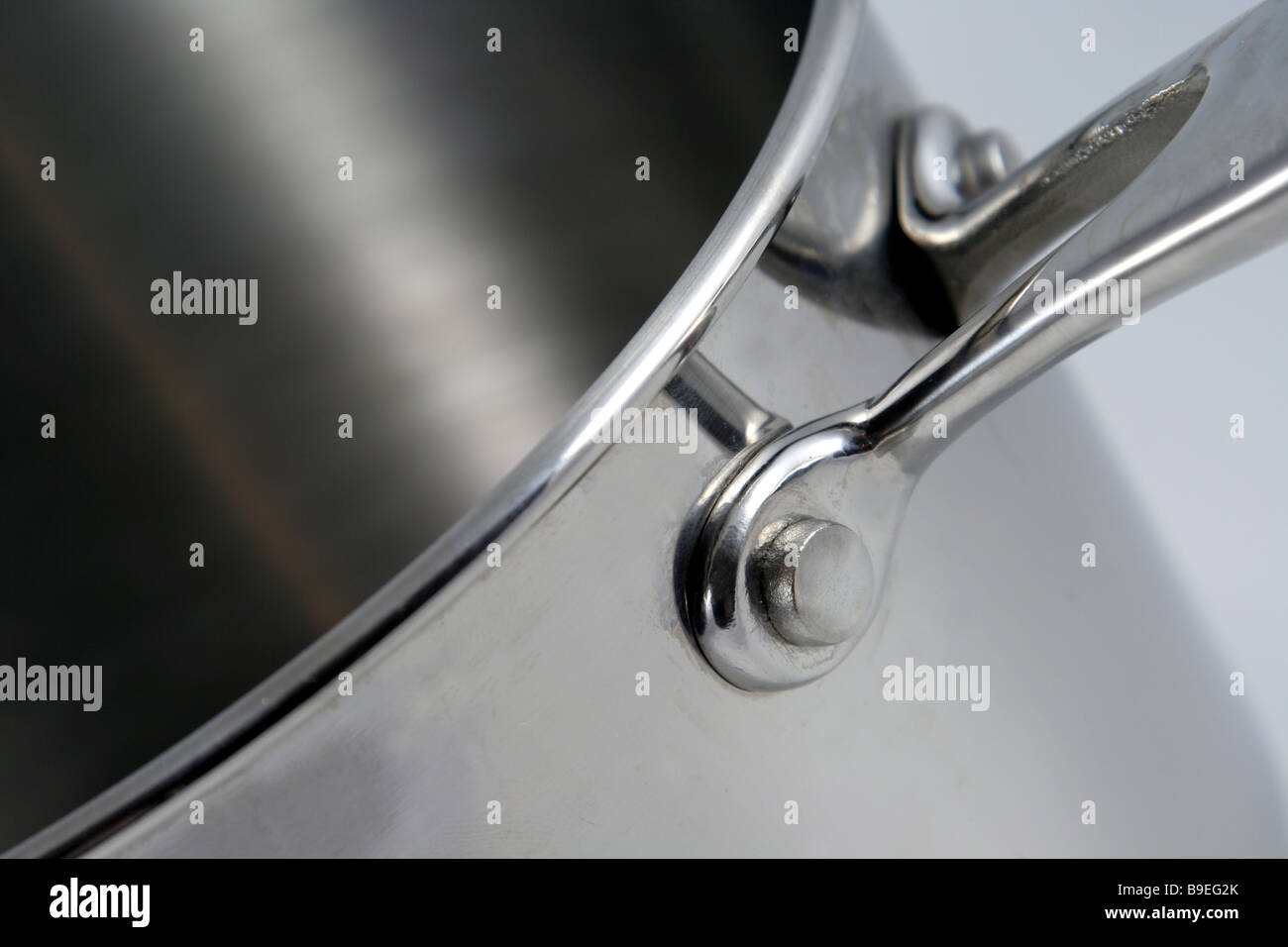 Stainless Steel Pot Closeup Stock Photo - Alamy
