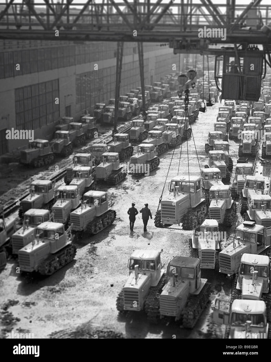 Tractors of Volgograd tractor plant ready for shipment Stock Photo - Alamy