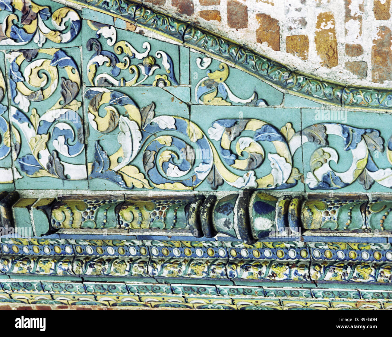 Russian tiles decorating the Church of St John Chrysostomus in ...