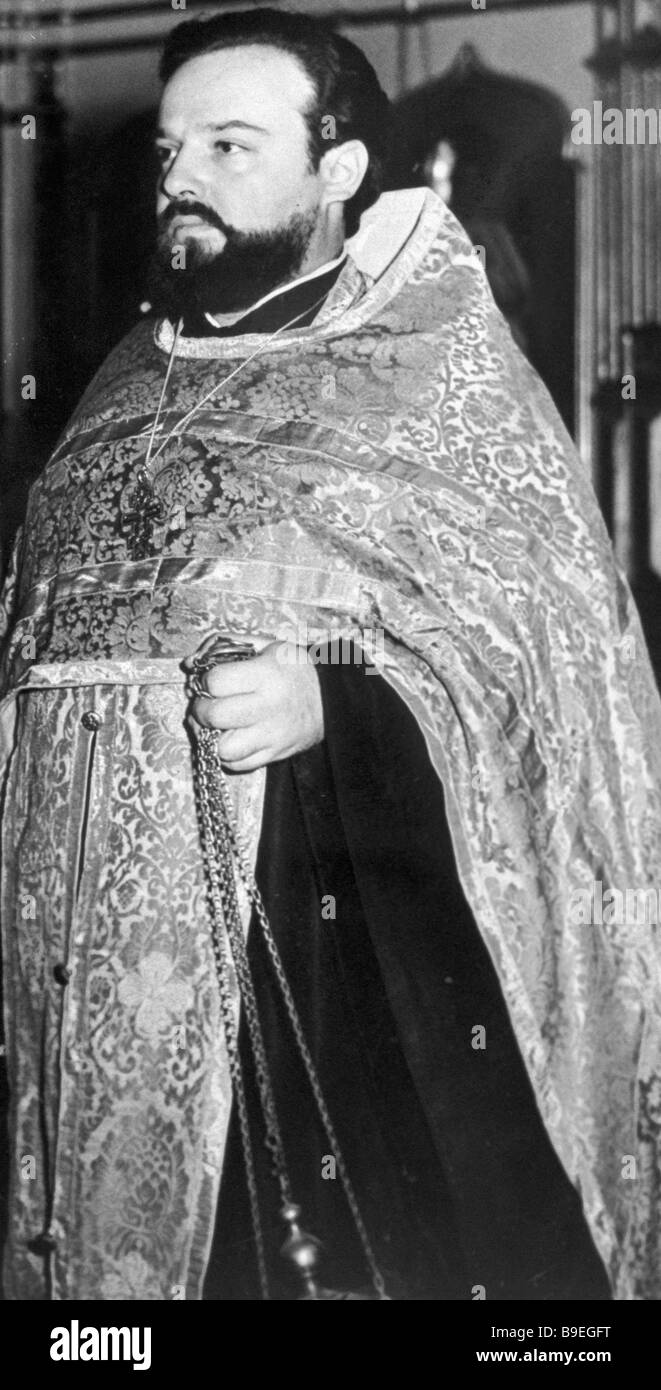 Priest Alexander Men a public figure and religious philosopher Stock ...