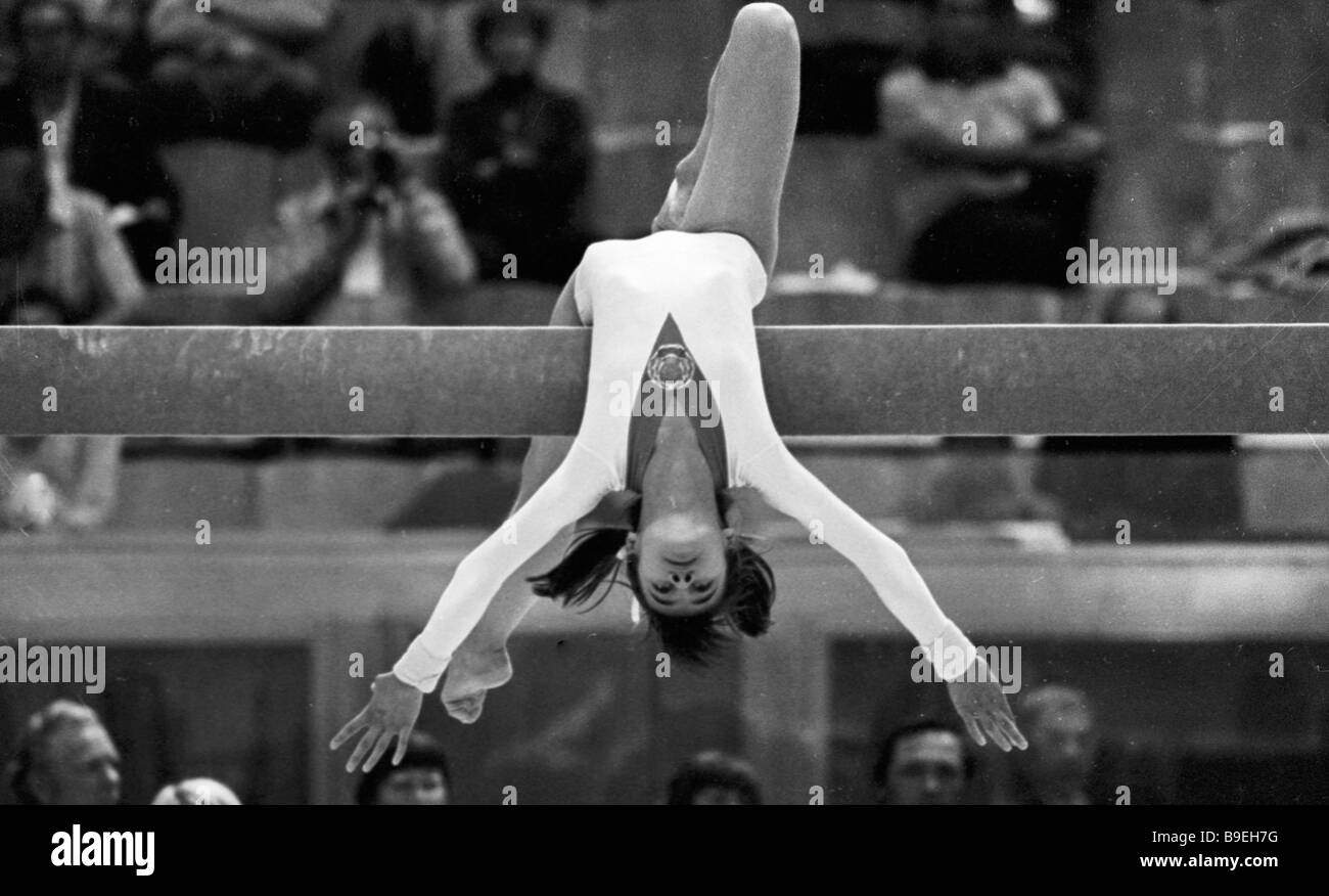 The National Games absolute champion in artistic gymnastics Natalya ...