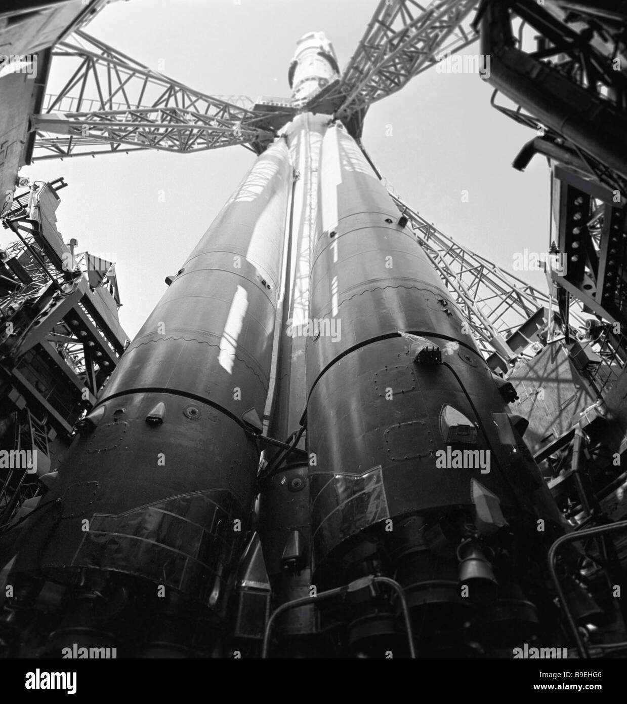 Rocket in pre launch readiness Stock Photo - Alamy