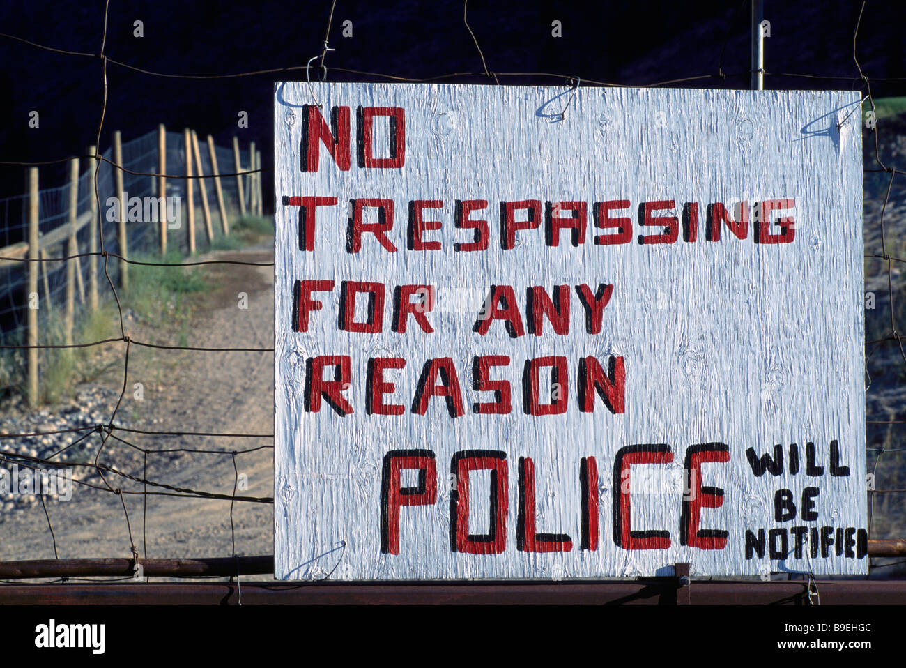 No Trespassing for any Reason, Police will be Notified Warning Sign ...