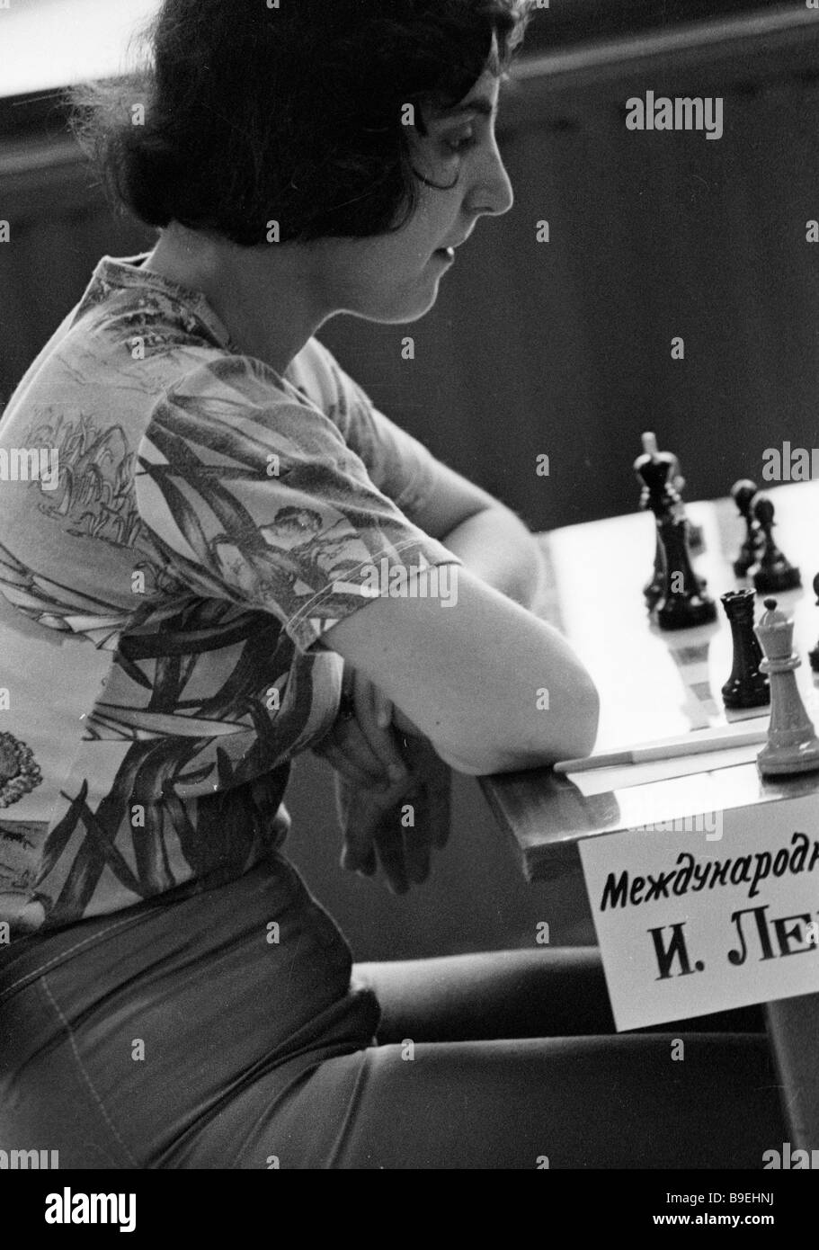 Olga Levina chess grandmaster at a championship in Moscow Stock Photo - Alamy