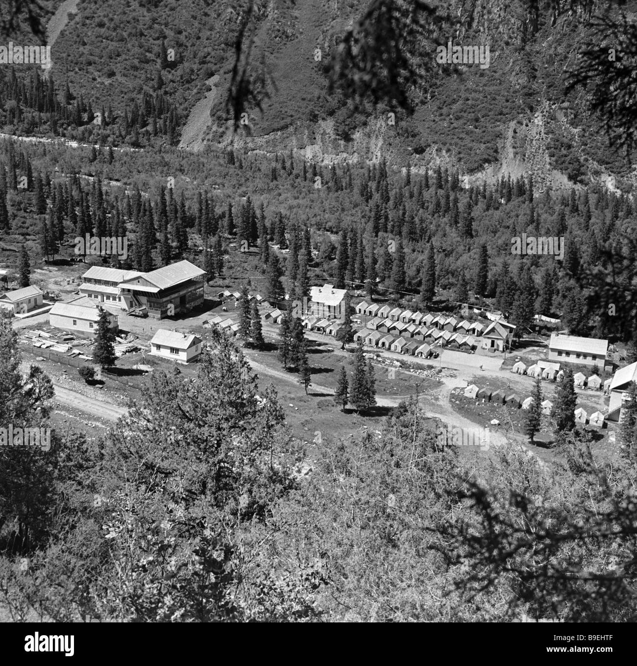 A view of Ala Urcha mountain climbers camp 55 km from Frunze city Stock ...