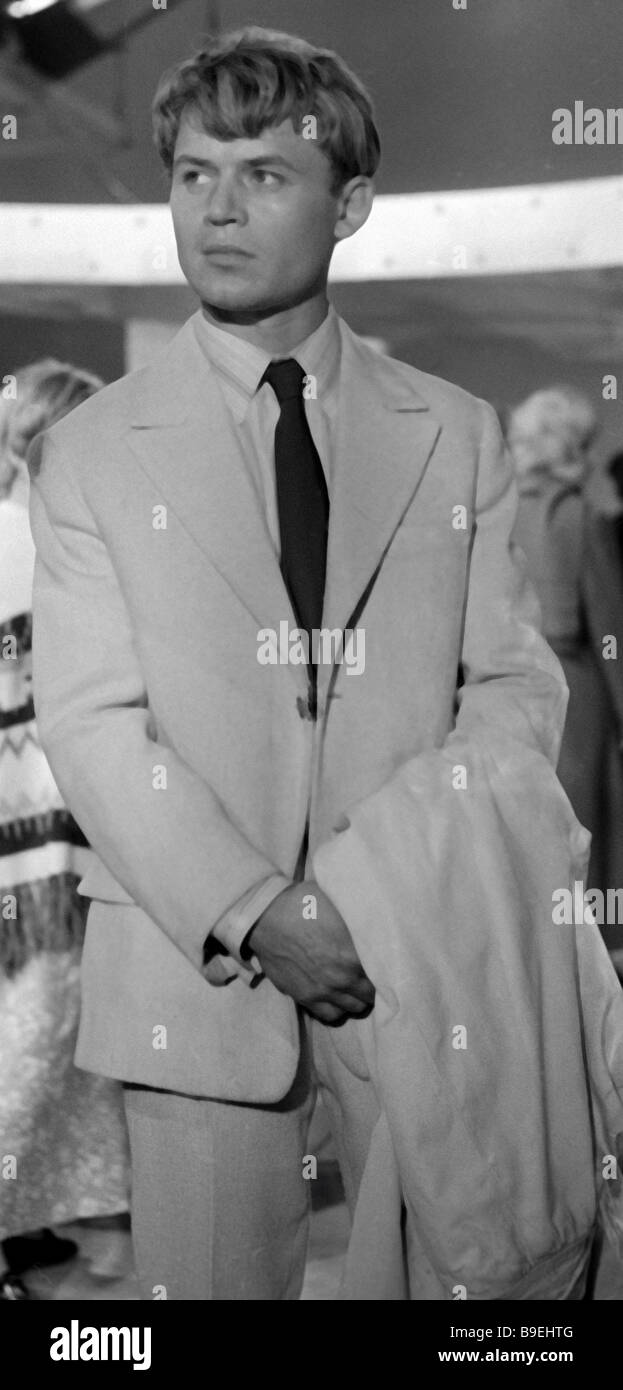 Sergei Nikonenko as Sergei Yesenin in film Sergei Yesenin Stock Photo ...