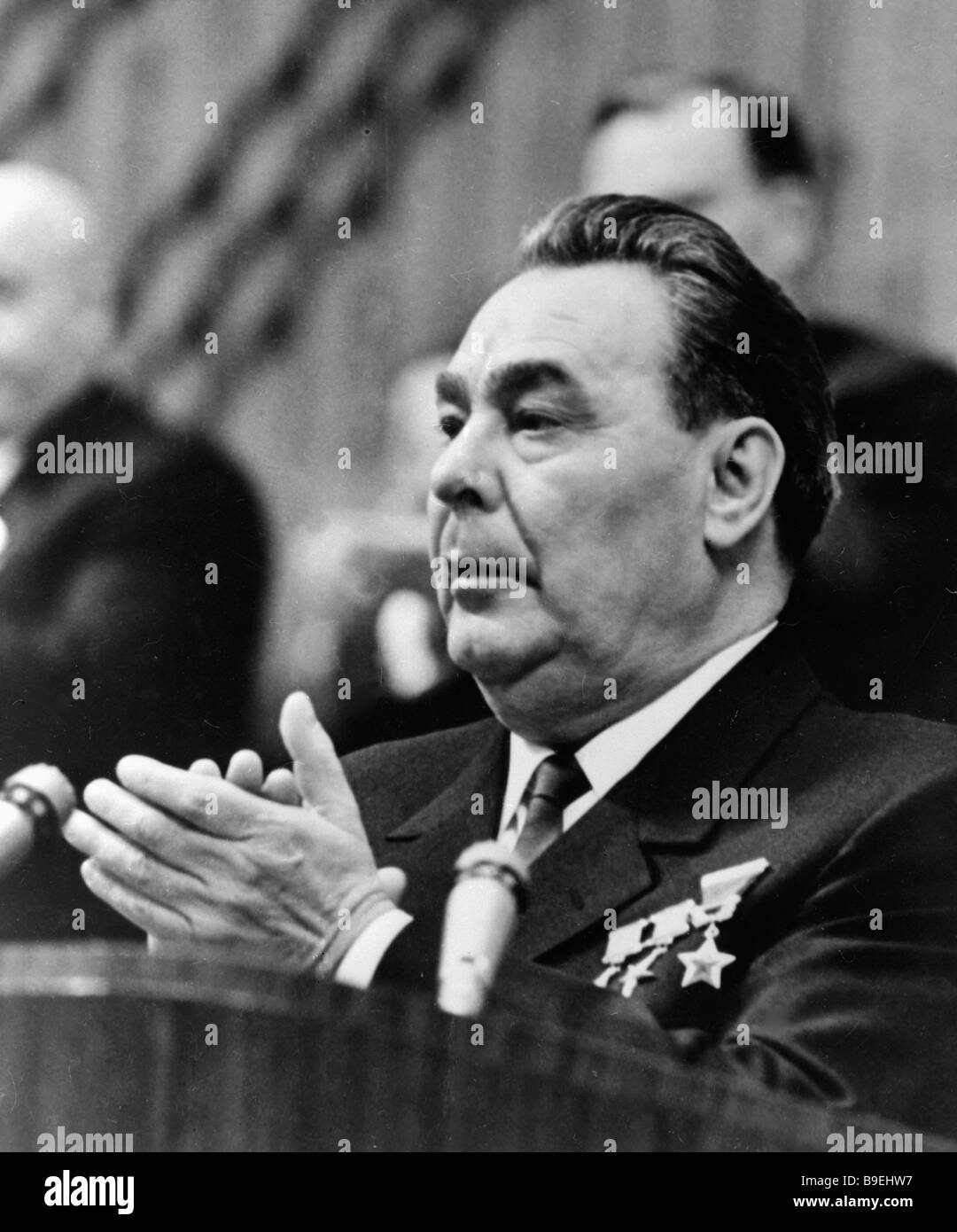 Leonid Brezhnev CPSU Central Committee Secretary General reports to the ...