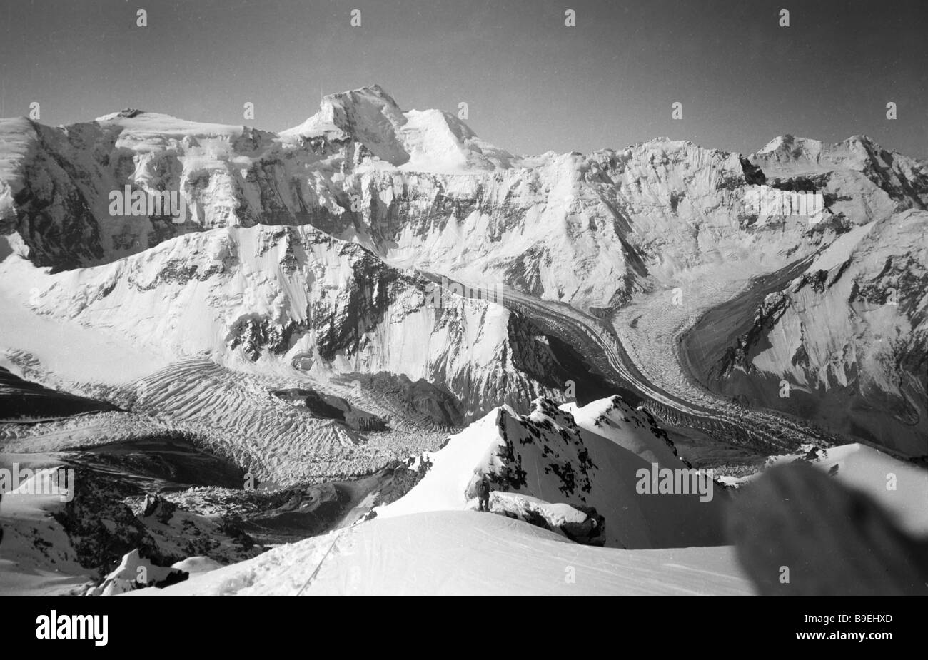 Communism Peak in the Pamir Mountains Stock Photo - Alamy