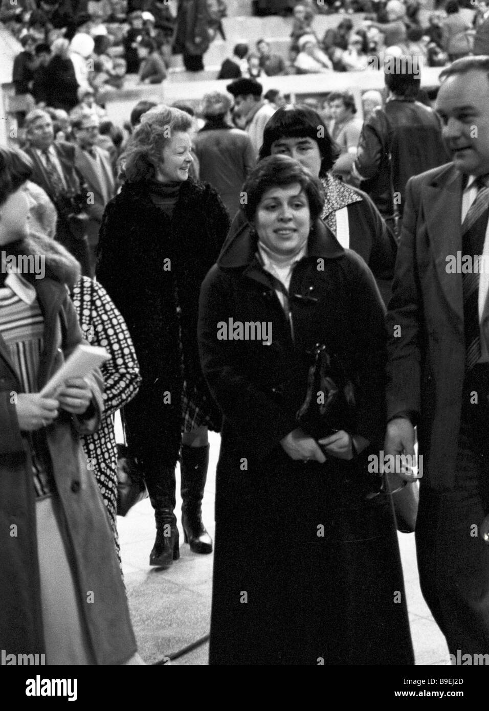 Irina Rodnina centre in the foreground twice Olympic champion is among ...