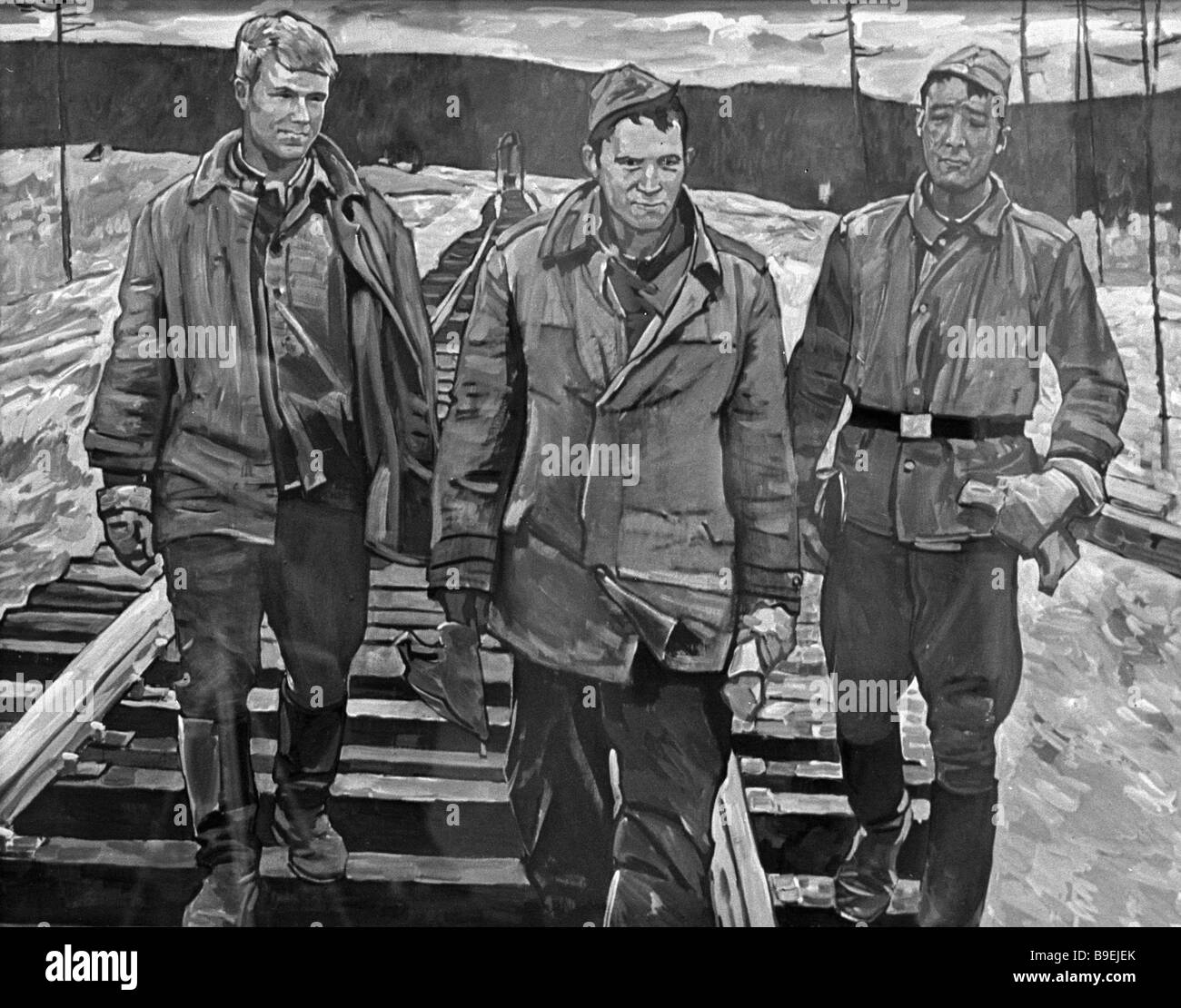 A reproduction of the BAM Under Construction painting by Marat Samsonov ...