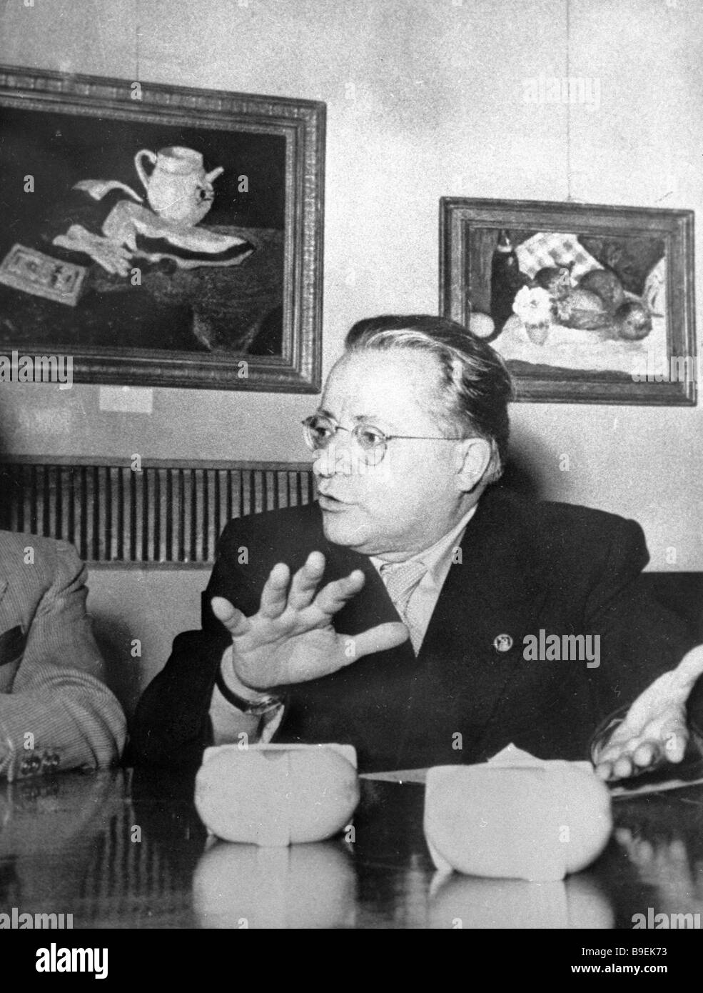 General Secretary of the Italian Communist Party Palmiro Togliattti ...