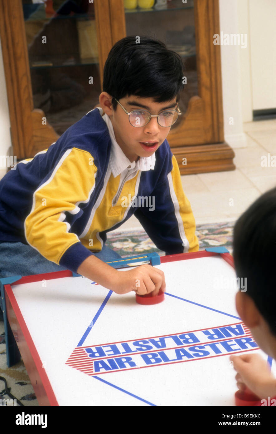 challenge try effort puck score glass serious intent Stock Photo - Alamy