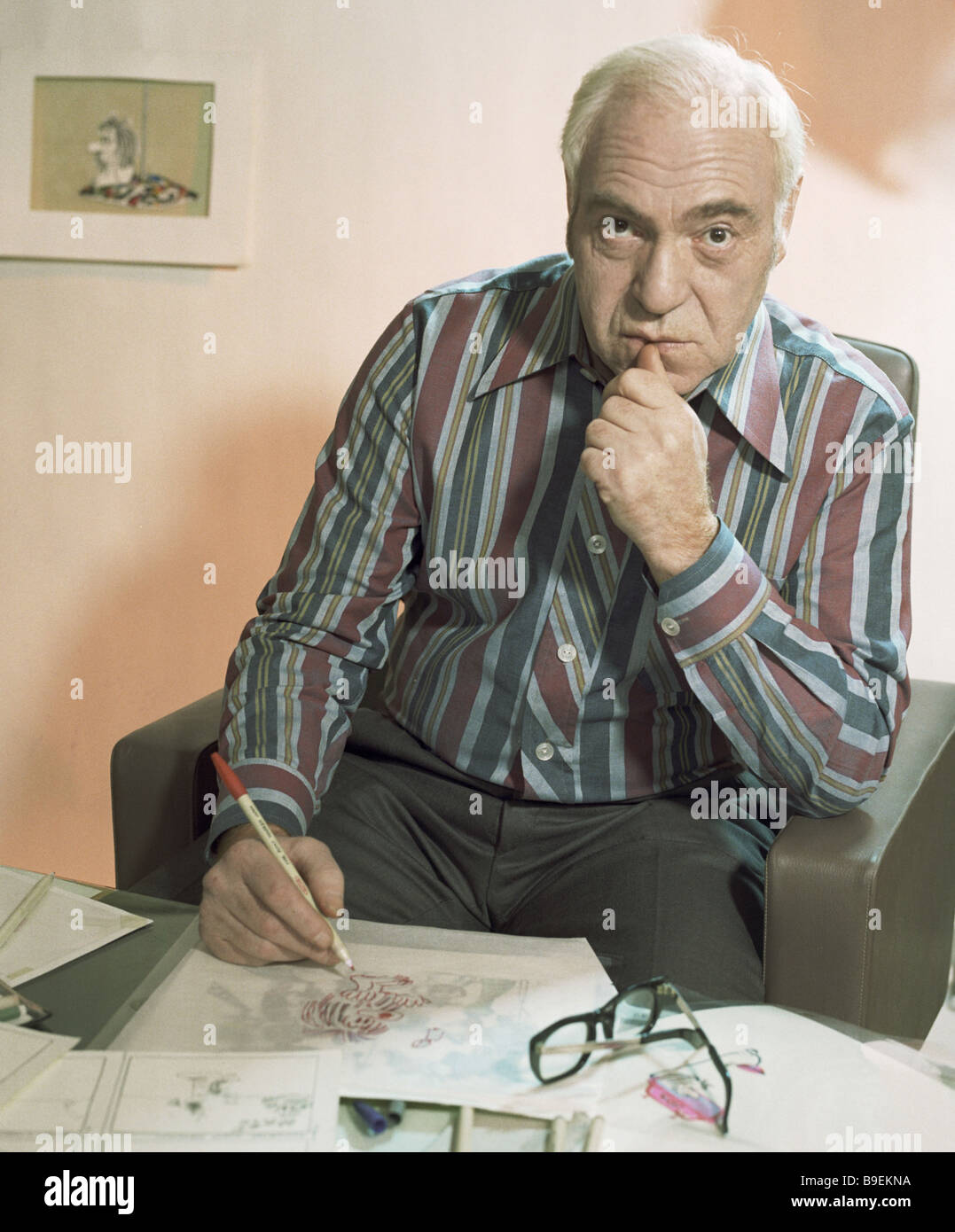 Fedor Khitruk head artist of the Moscow based Multfilm cartoon studio ...