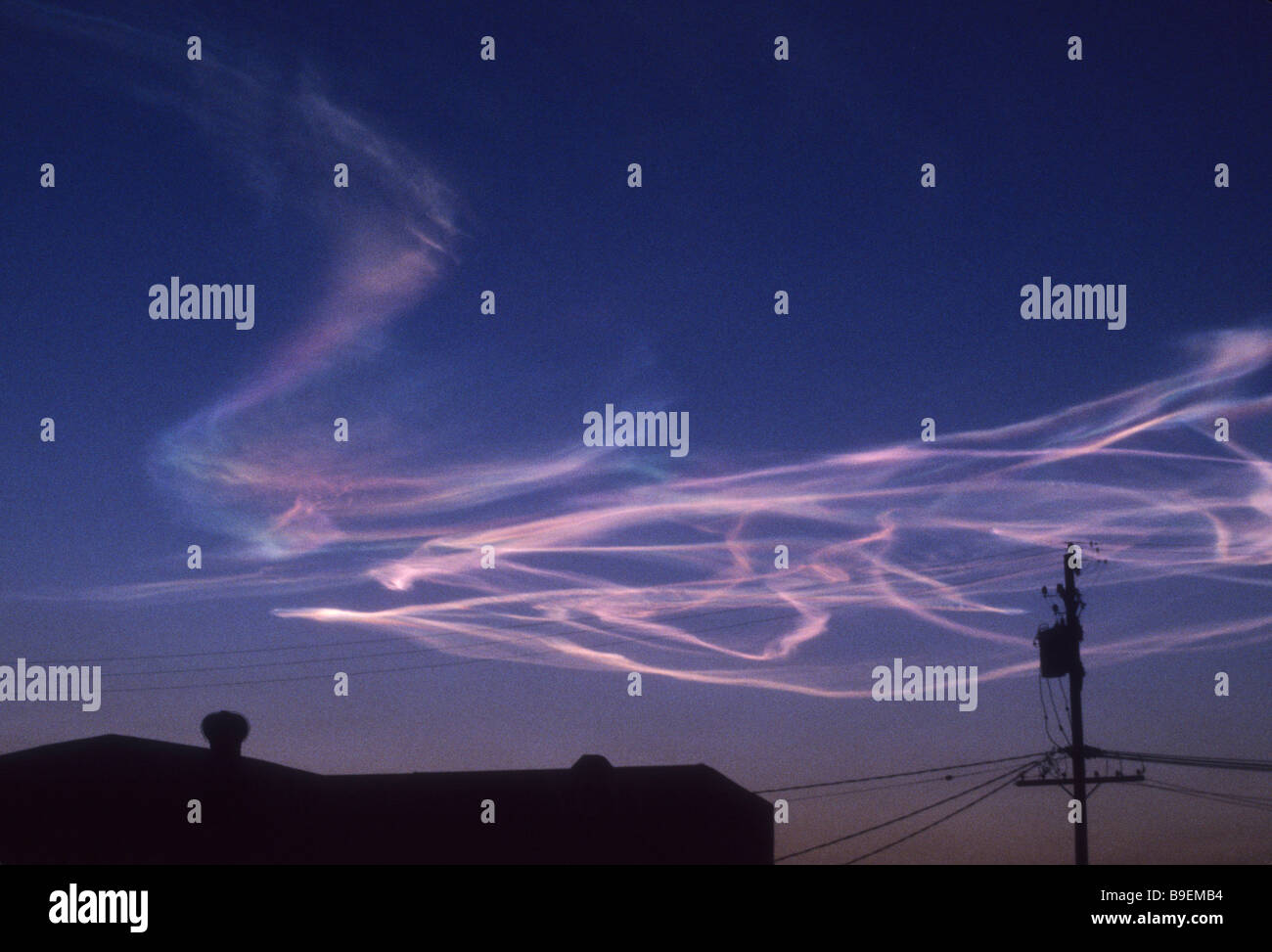 Rocket ice trail sky sunset glow science rainbow launch spread ...