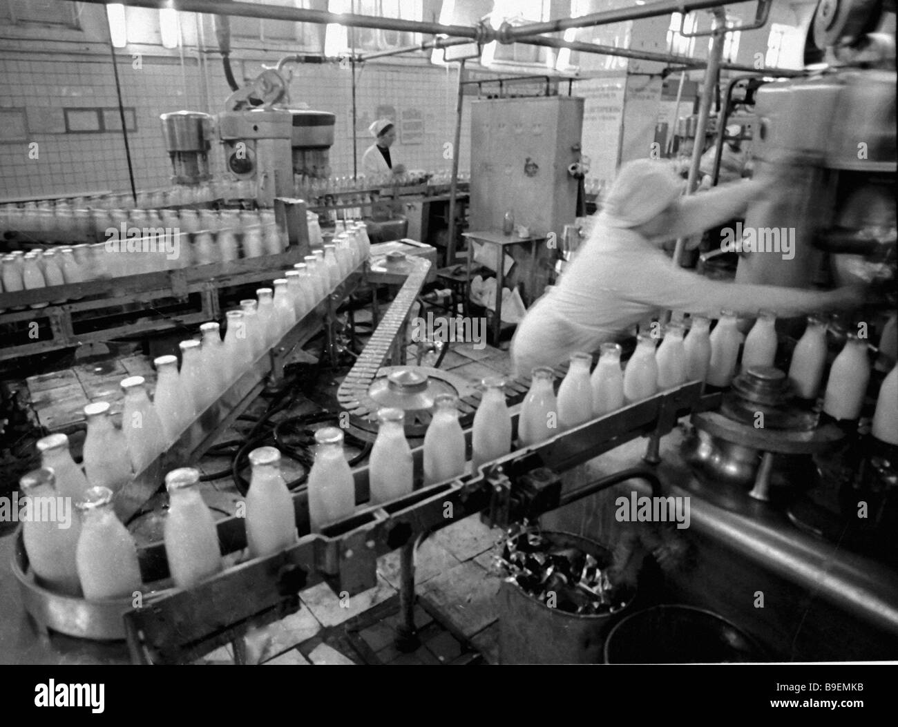 Milk Bottles Black and White Stock Photos & Images - Alamy