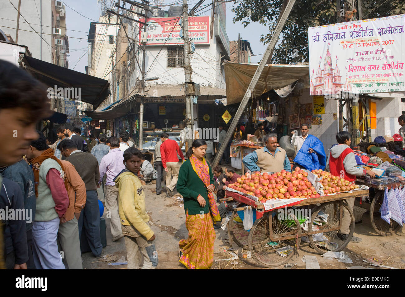 India Delhi Main Bazar Stock Photo - Alamy