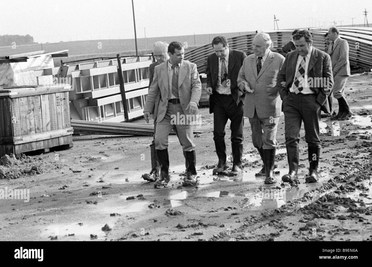 Supervising the construction of the Orenburg USSR Western Border ...