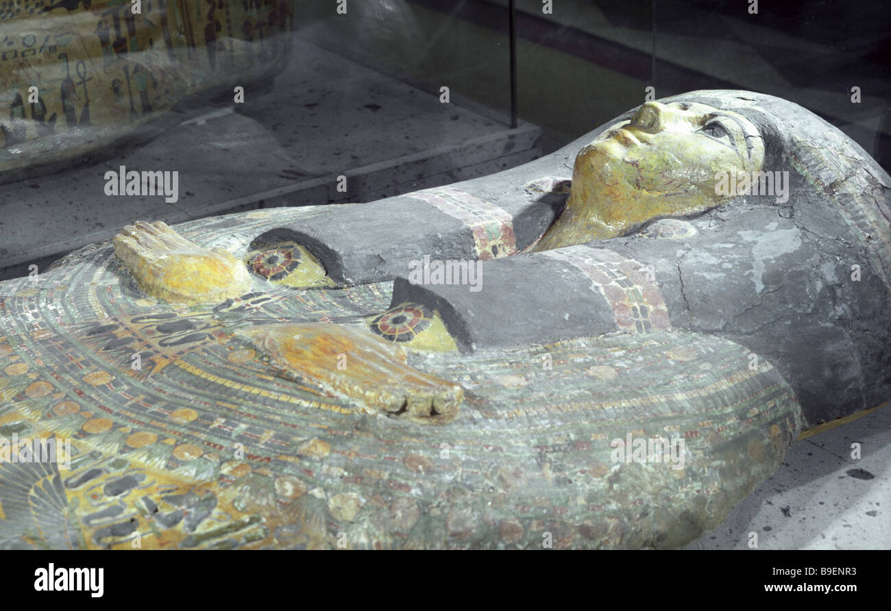 Sarcophagus 2nd millennium B C Pushkin Fine Arts Museum Moscow Stock ...