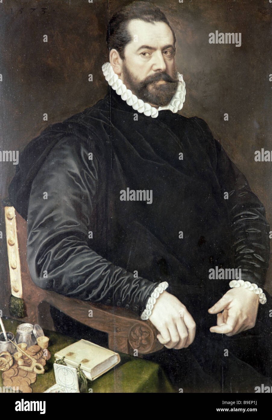 A reproduction of a man s portrait by Andrian Thomas Keye 1573 From the ...