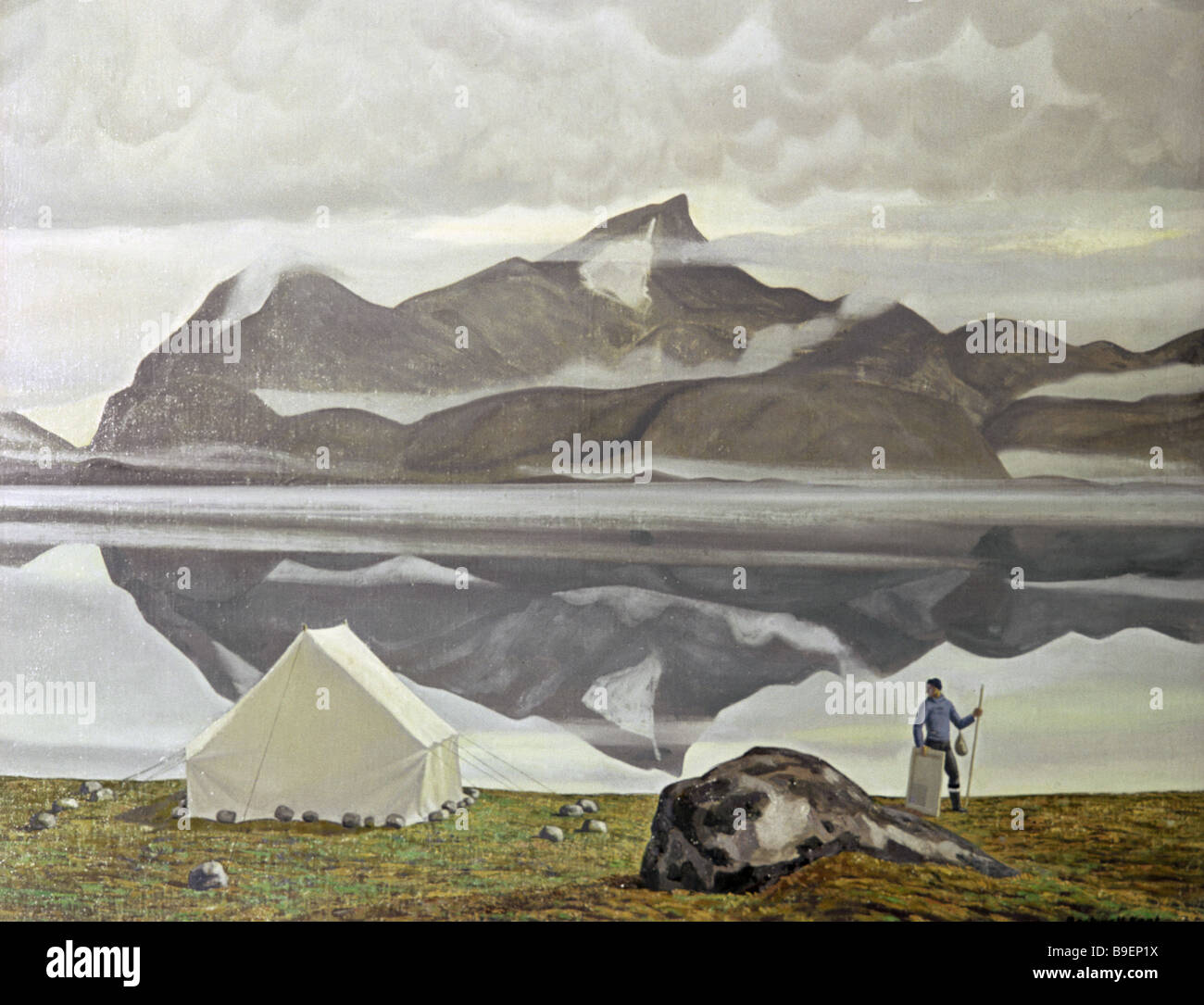 A reproduction of Rockwell Kent s painting Artist in Greenland 1932 ...