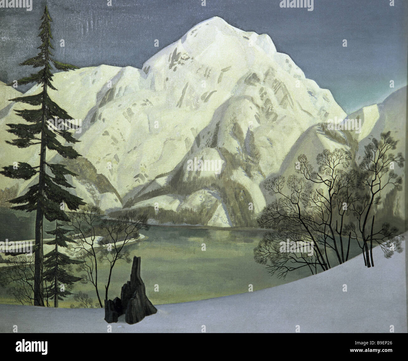 A reproduction of Rockwell Kent s painting Fox Island View Alaska 1919 ...