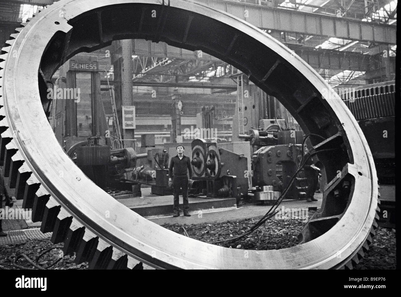 A giant gear wheel for a walking excavator produced by the Ural Heavy ...