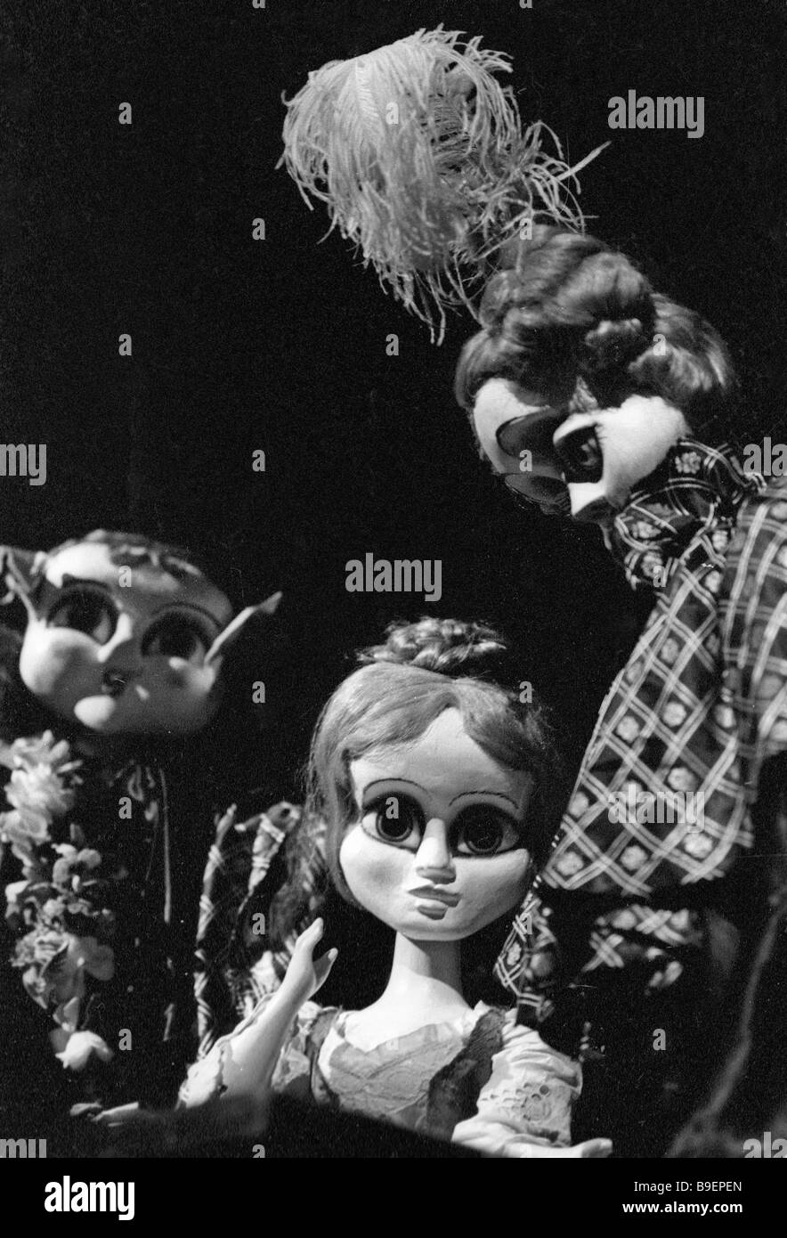 Puppets for the performance Cinderella shown by Czech actors at the ...