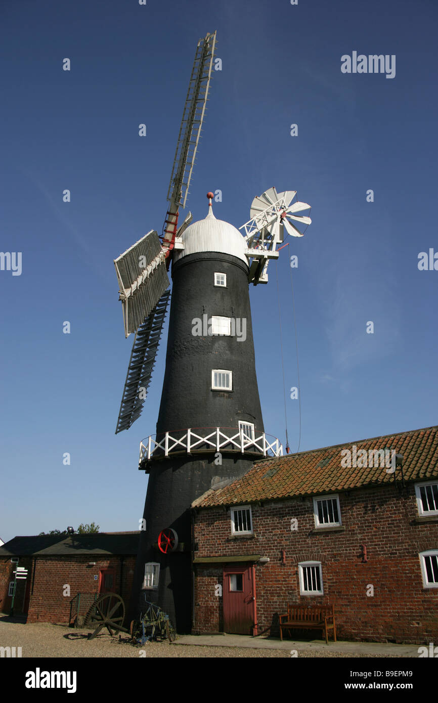 Skidby, East Yorkshire. The early 19th century four sailed windmill at ...
