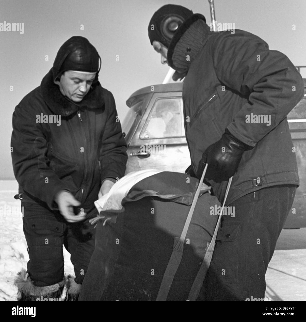 The U S S R Pilot Cosmonauts Vladislav Volkov left and Alexei Yeliseyev ...